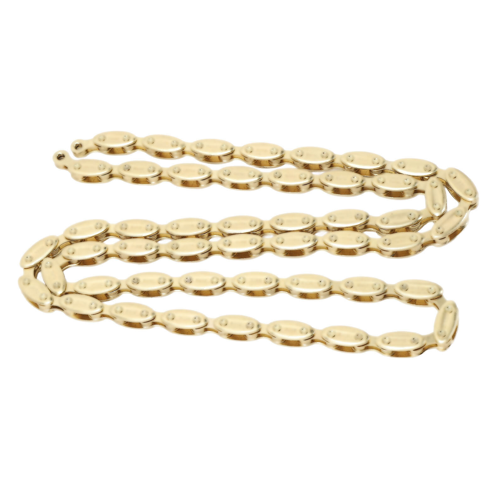 Велосипедная цепь высокой прочности односкоростная 100-звенная золотая оливковая велосипедная цепь для фиксированной передачи для велосипеда BMX
