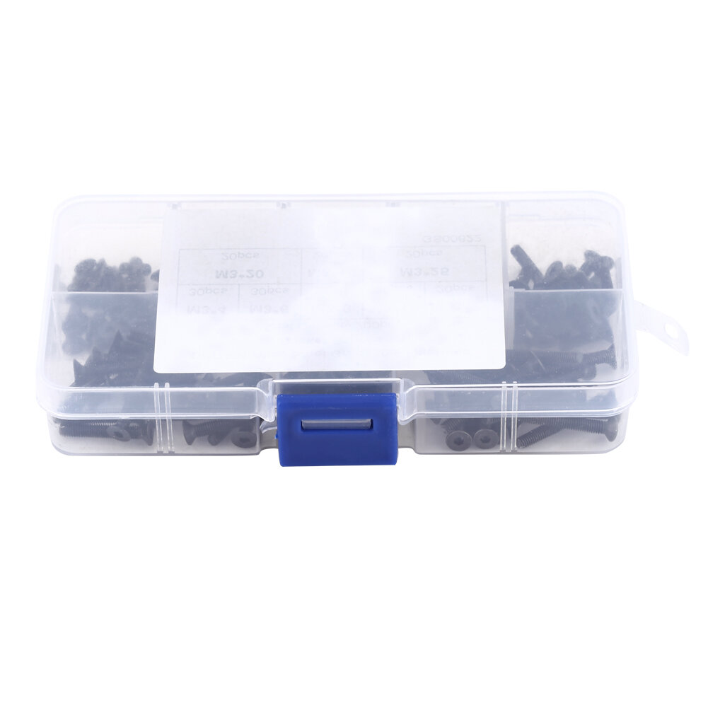 200 шт./Коробка M3 Countersunck Плоская головка шестнадцатеричная винтная винтная болт