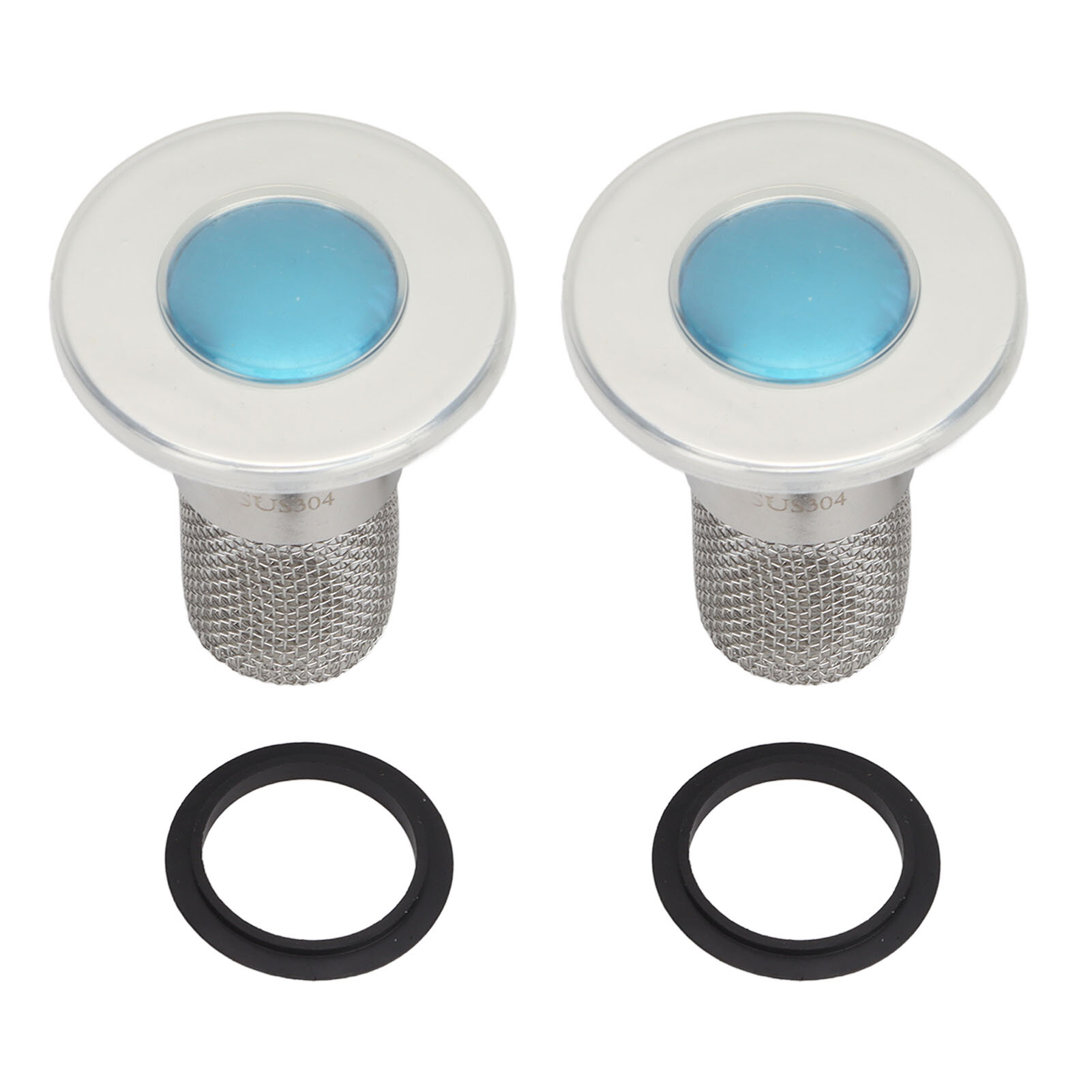 2шт сливной фильтр для раковины из нержавеющей стали, антизапах, антизасор, всплывающий сливной фиксатор, улавливатель волос для ванной комнаты, кухни, умывальника