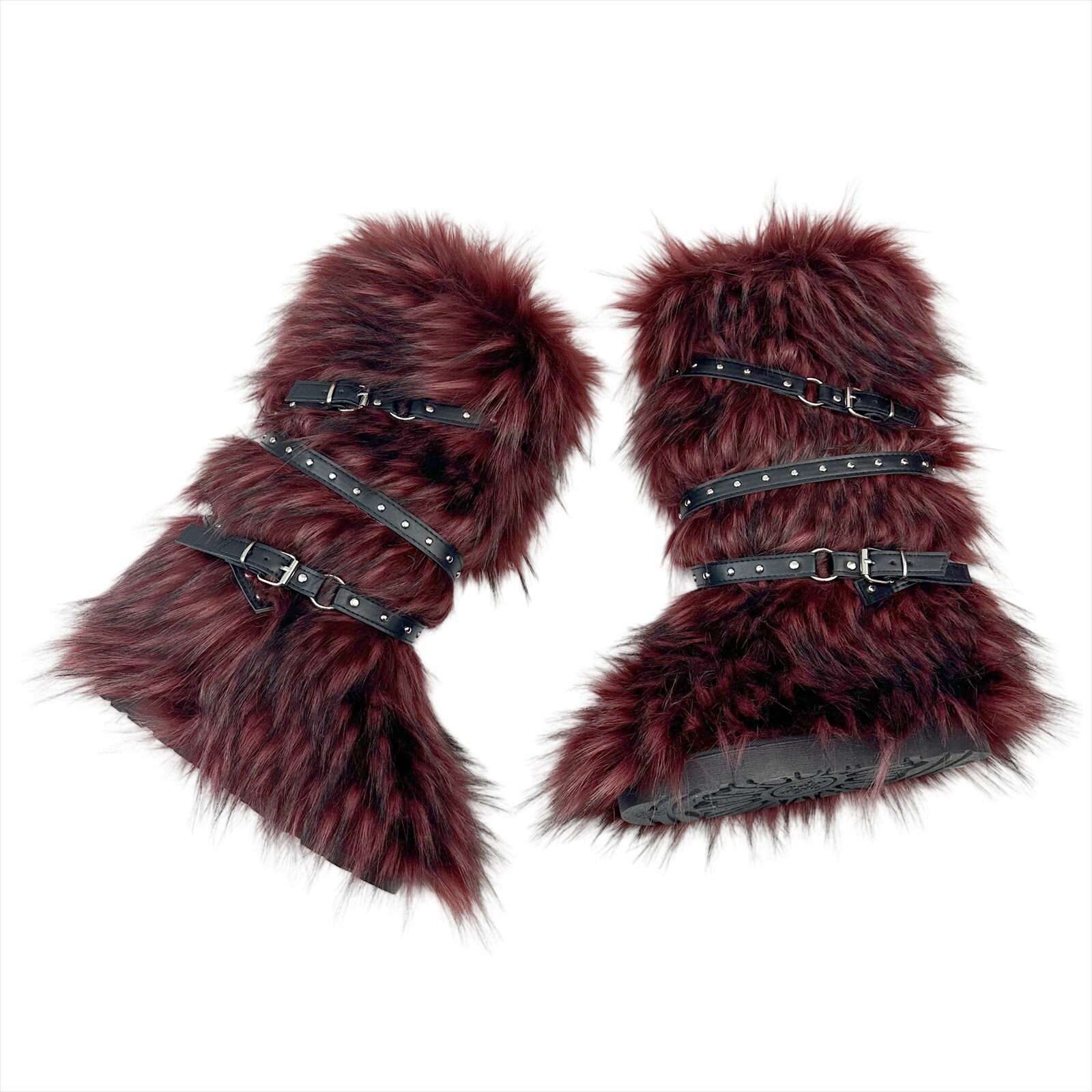 Y2K сексуальные высокие зимние сапоги для горячих девушек, новые меховые сапоги с пряжкой на ремне 2025 года