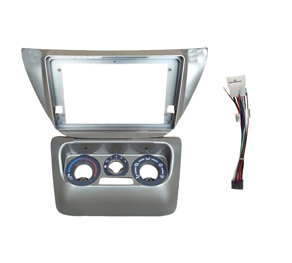 9 дюймовая Автомобильная Мультимедийная рамка, Автомобильная Радио, аудио рамка, панель приборной панели, облицовки для Mitsubishi Lancer ix 2004-2006 Frame Cable SILVER