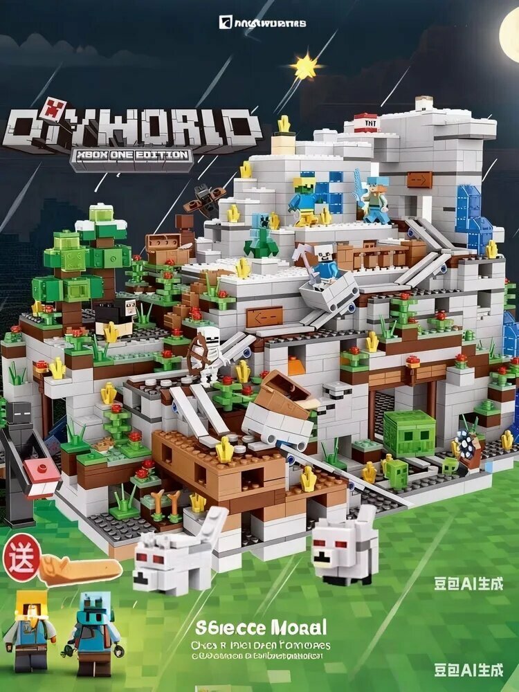 Конструктор Minecraft набор "Горная Пещера" 800+структор ор ор Minecraft набор "Горная Пещера"