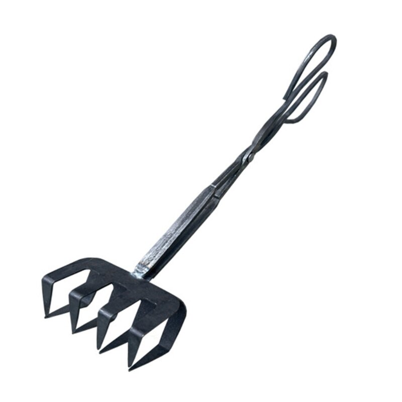 Iron Charcoal Pliers Clamp Metal Tongs Clip for Safe and Easy Firewood Management Suitable for Indoor and Outdoor Fires