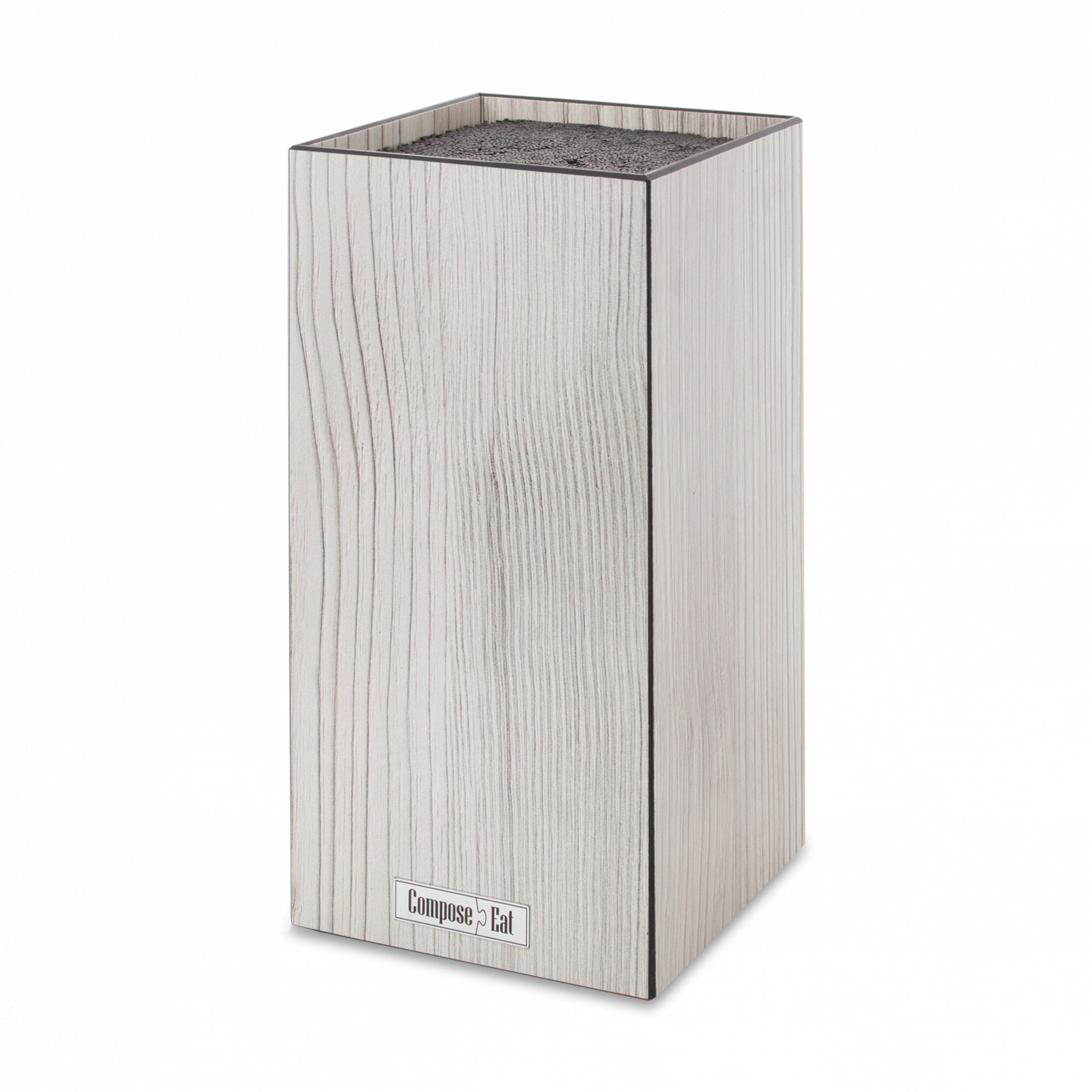 Подставка для ножей Compose Eat Elegance PDN112058OA4, белое дерево/композит, 11x11x24см