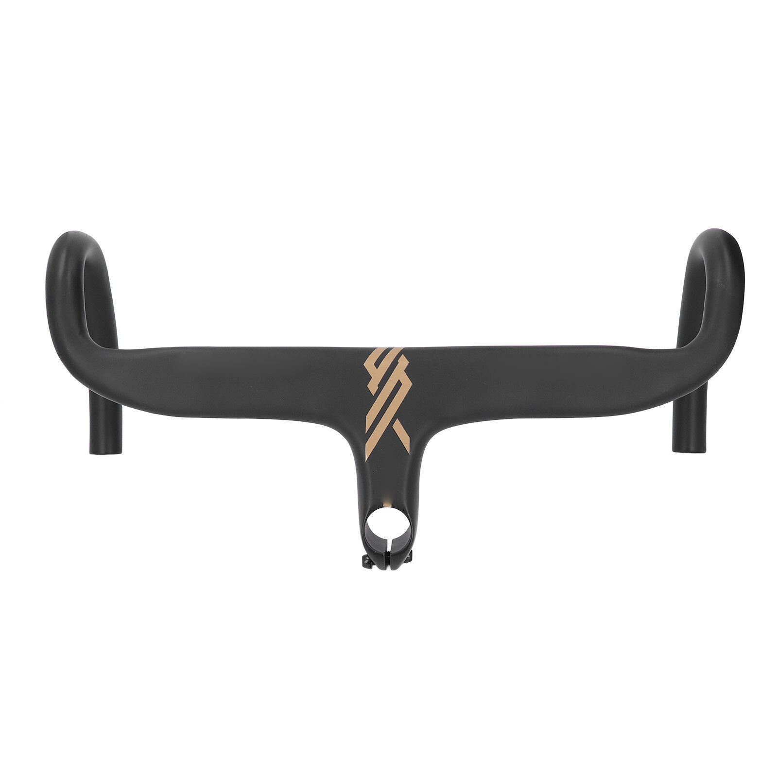 Цикл руль легкий алюминиевый сплав интегрированный изогнутый руль для дорожного цикла Черное золото