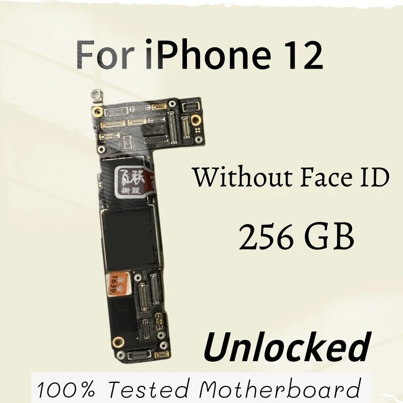 100% разблокированная чистая iCloud для iphone 12 Pro max, материнская плата с поддержкой Face ID, обновление материнской платы для iphone 12 mini 12 Pro 12 256g No Face ID