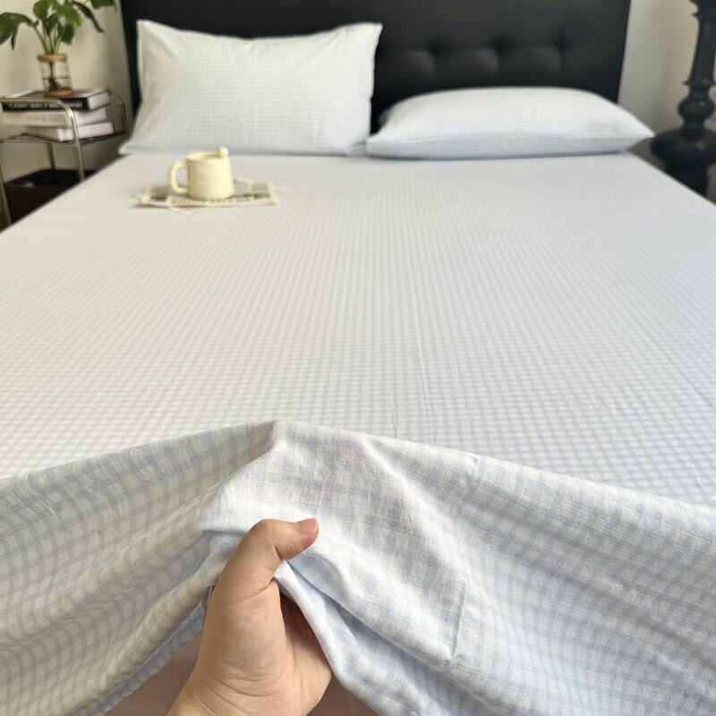 Винтажный стиль, комплект из трех предметов: простыня из двойного слоя газа класса А, однослойная простыня из 100% выстиранного хлопка для сна без одежды, простыня для студенческого общежития