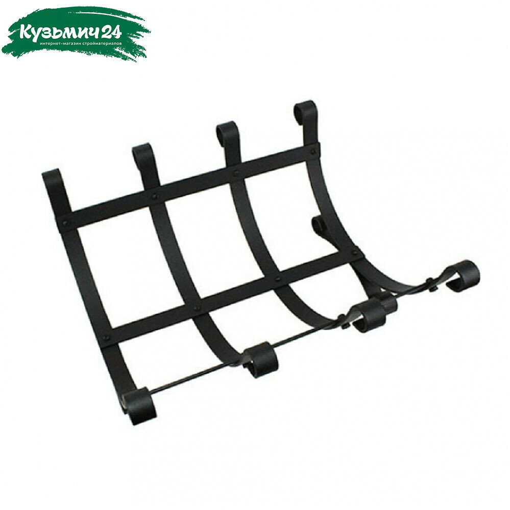 Дровница напольная стандарт, сетка, для бани и камина, металл, черная