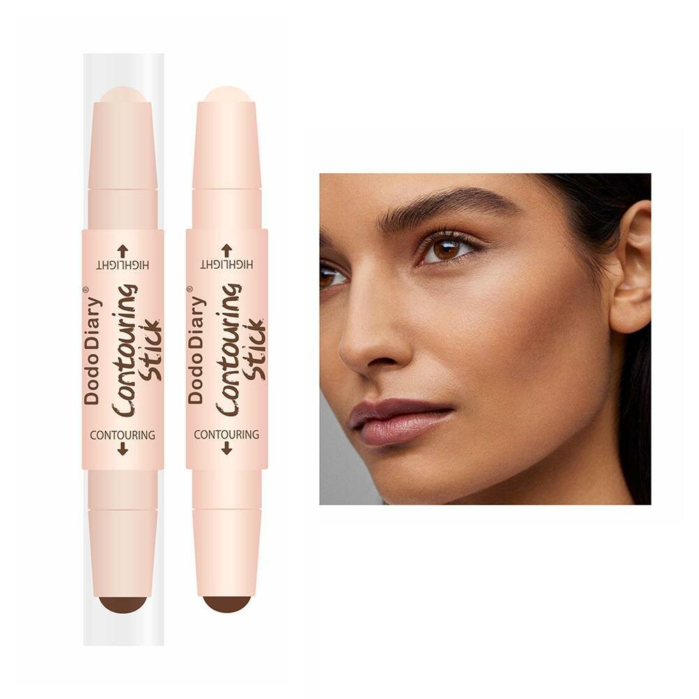 Двусторонний контурный стик для создания скульптурного, сияющего и контурного эффекта на лице