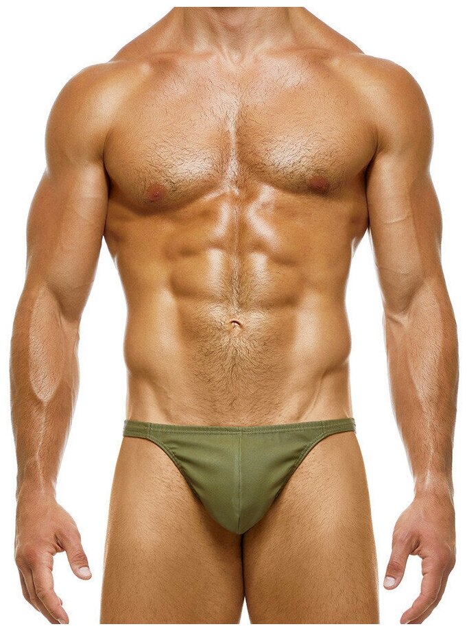 Трусы-стринги "Leather Legacy Thong - Khaki" / Modus Vivendi / Хаки / Размер S