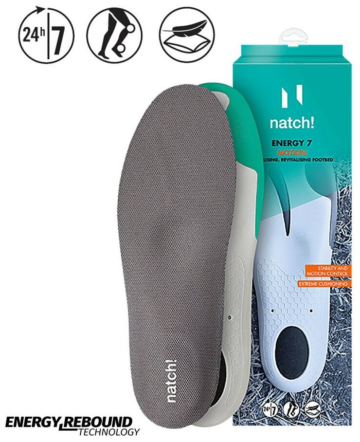 Стелька-супинатор для энергичных занятий спортом ENERGY 7 natch, 1 пара. (44)