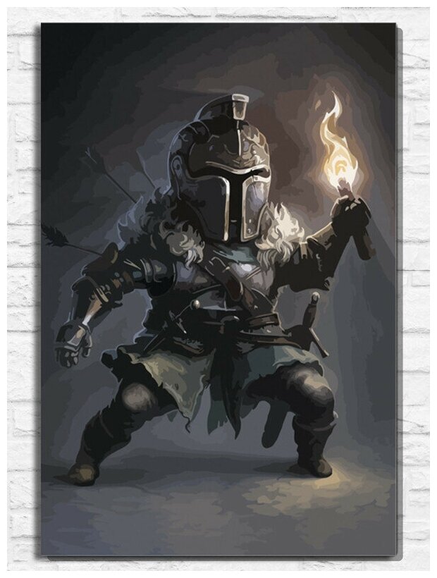 Картина по номерам на холсте игра Dark Souls 2 Scholar (PS, Xbox, PC, Switch) - 9697 В 60x40