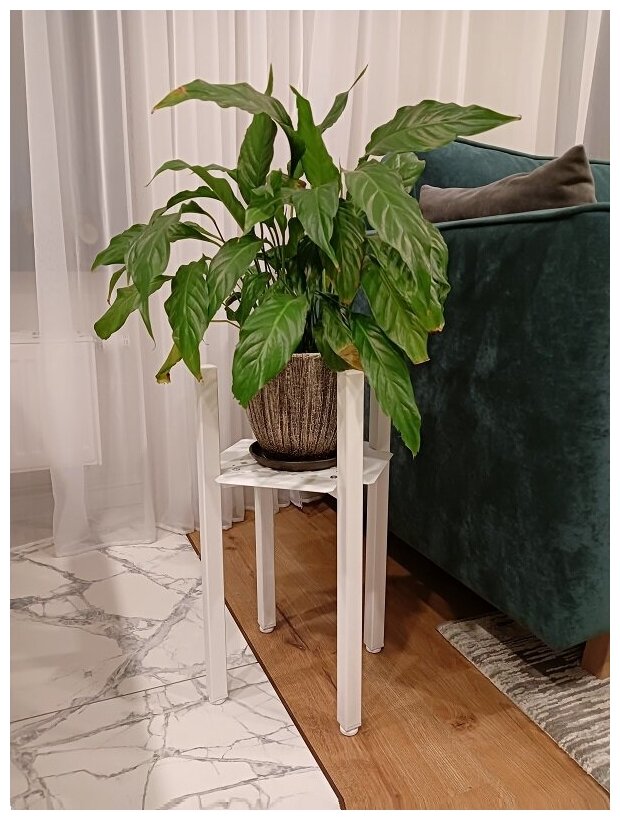 Подставка для цветов напольная 50 см (белая)