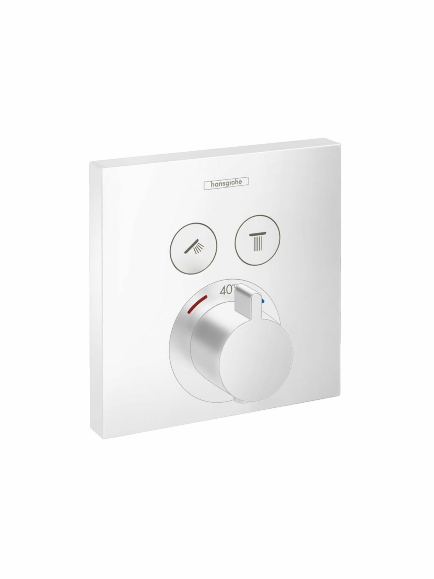 Термостат для душа Hansgrohe "ShowerSelect", встраиваемый, эмаль, 2 потребителя
