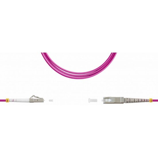 Патч-корд оптический Toplan , симплексный, LC/PC-SC/PC, MM 50/125 (OM4), 20 м, LSZH