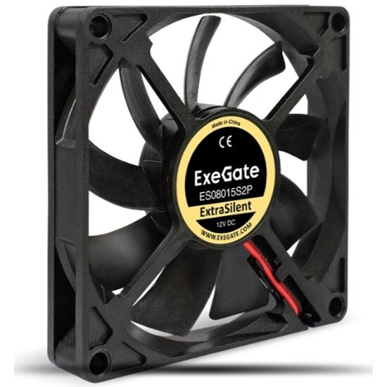 Вентилятор для корпуса Exegate ExtraSilent ES08015S2P 12В DC 80x80x15мм 2pin (EX295233RUS)