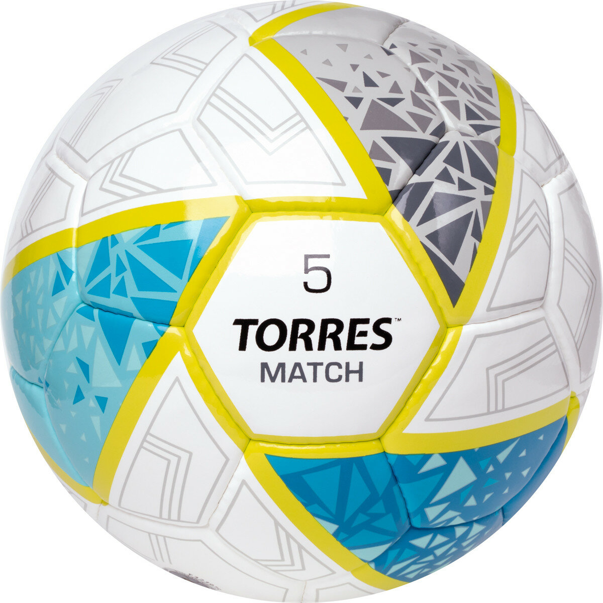 Мяч футбольный Torres Match F323975, камера латекс, размер 5