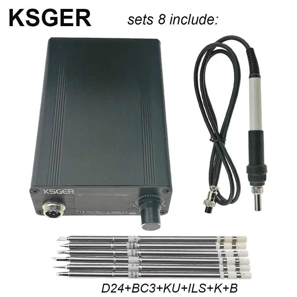 KSGER T12 Паяльная станция 75 Вт Sets 8