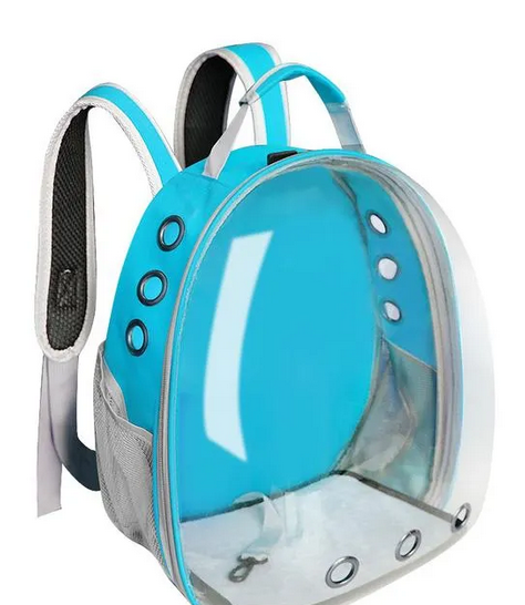 Рюкзак-переноска прозрачный голубой