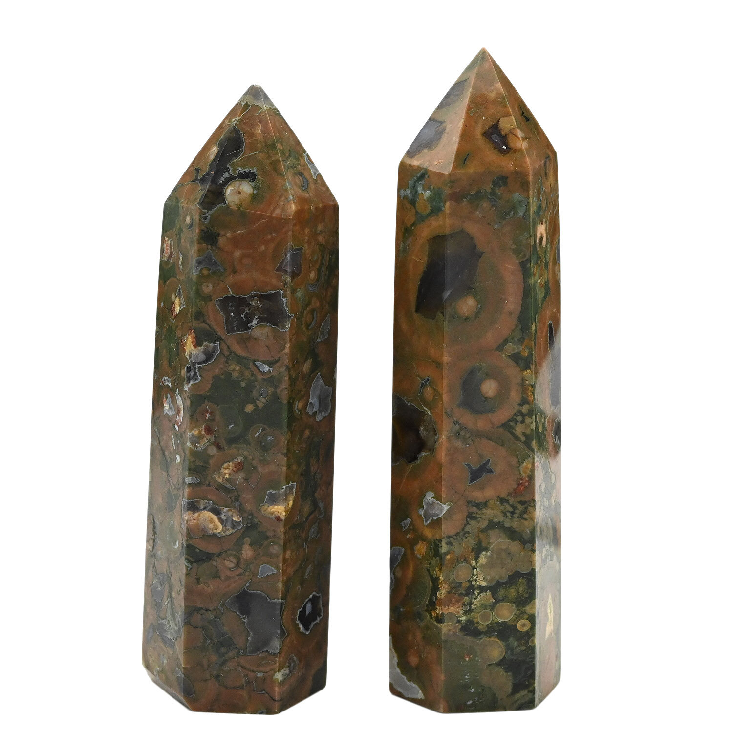 Кристалл из яшмы океанической "Карандаш" 24*24*87мм, 90-99г .