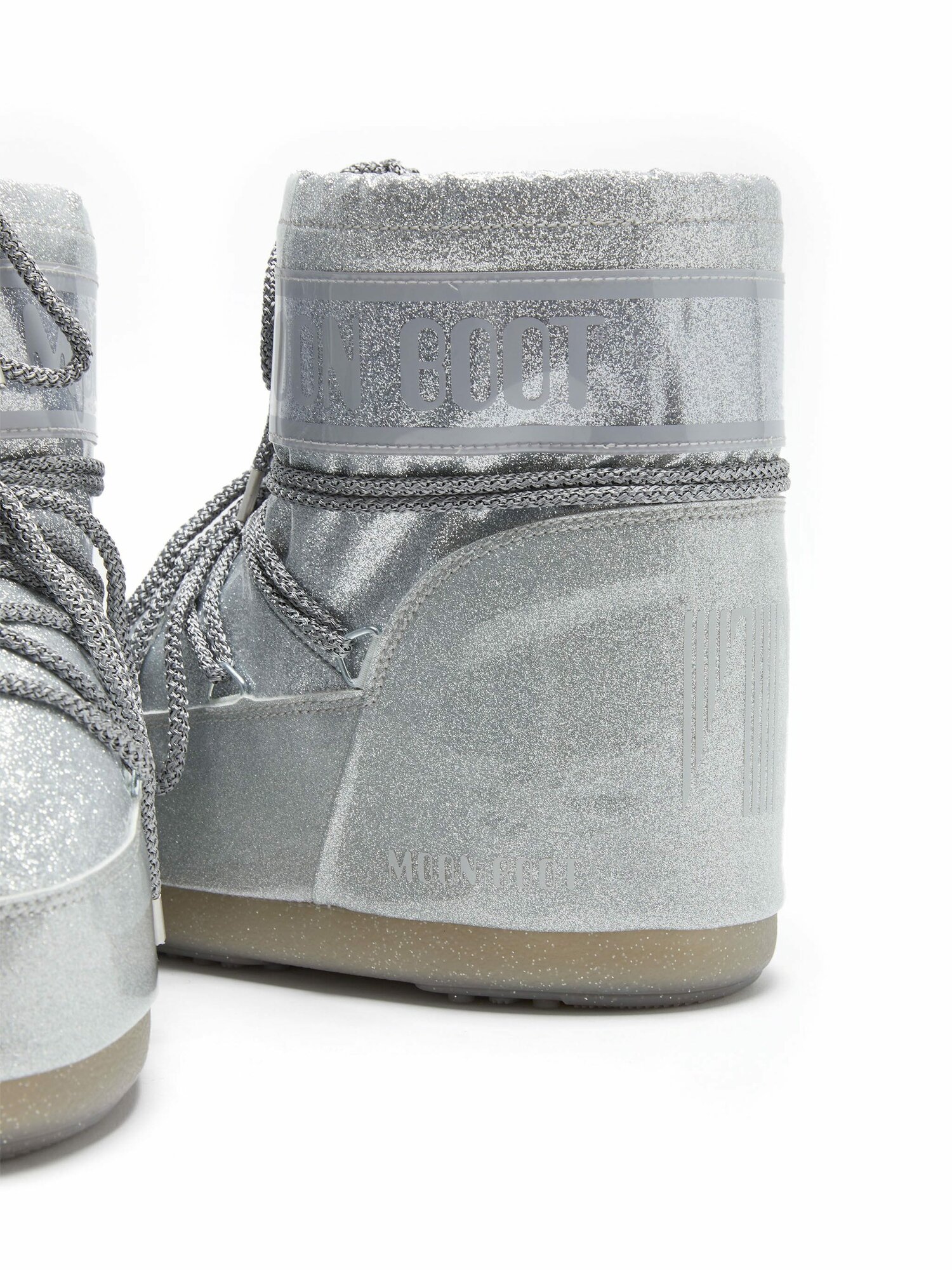 Ботинки MOON BOOT Icon Low Glitter, размер 35-36 EU, Silver — фото 1
