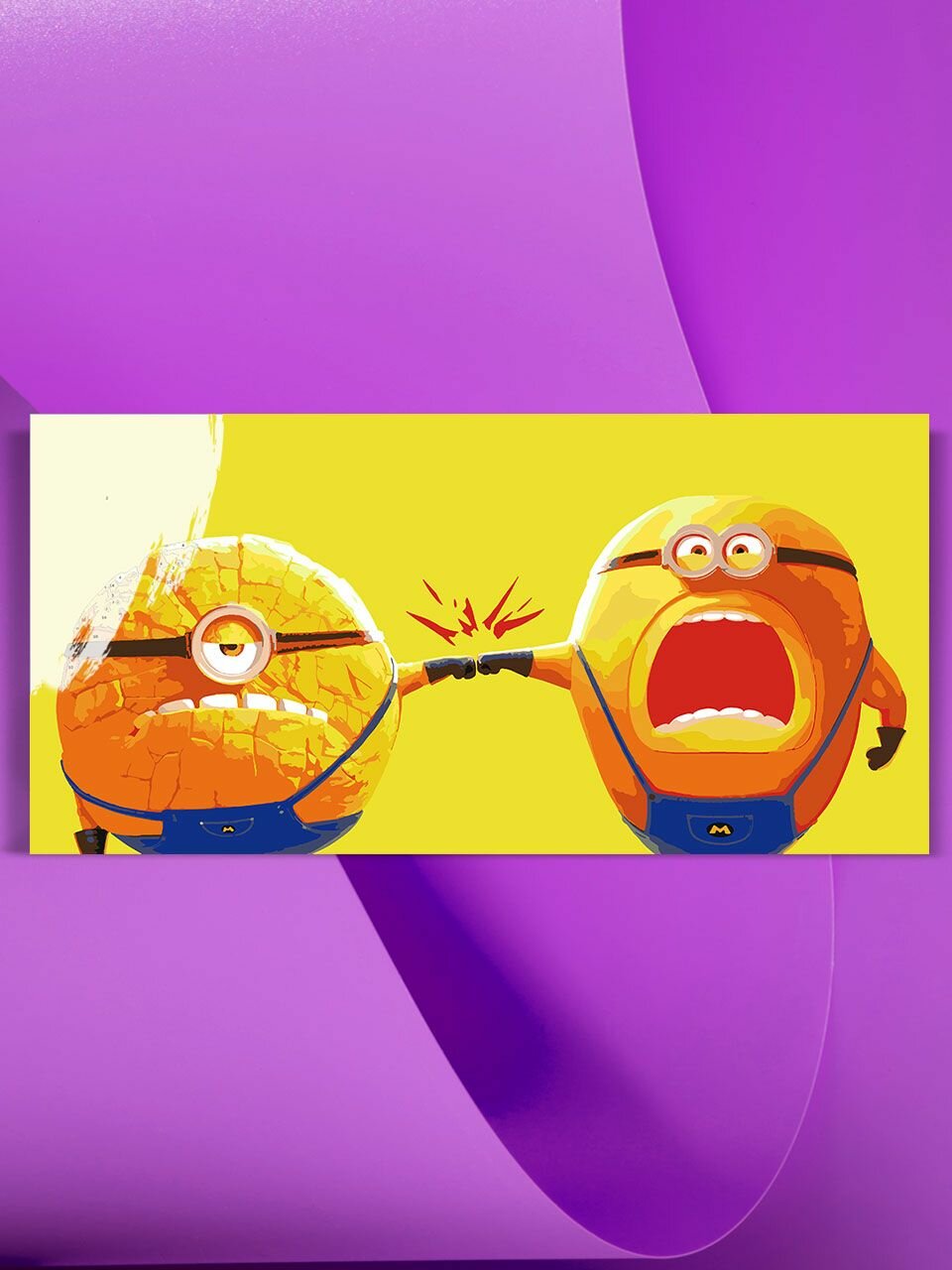 Картина по номерам на холсте Гадкий Я Миньон Мандарин, 30 х 60 см