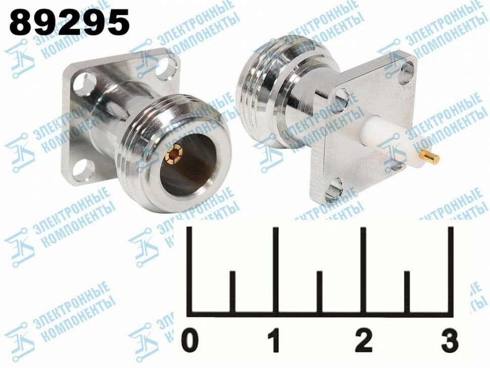 Разъем N гнездо в панель под 4 винта N-P245