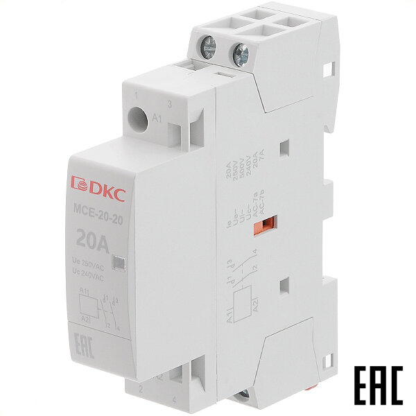 Контактор модульный 20А 240В 2з на Din-рейку MCE-20-20-A240 ДКС
