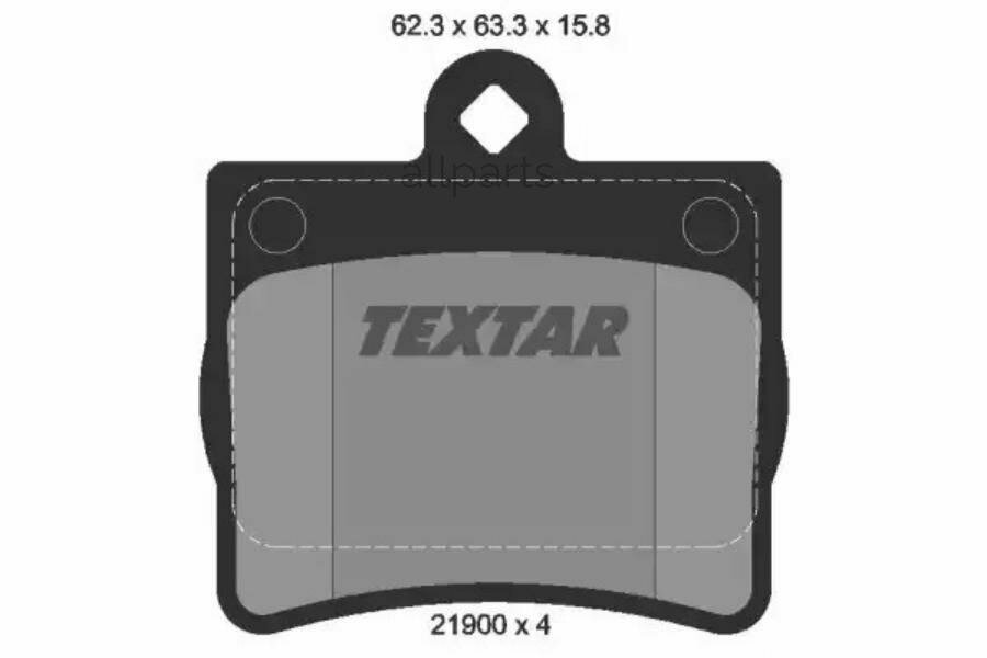 TEXTAR 2190003 Колодки задние с противошумной пластиной Q+ MERCEDES-BENZ TEXTAR 2190003