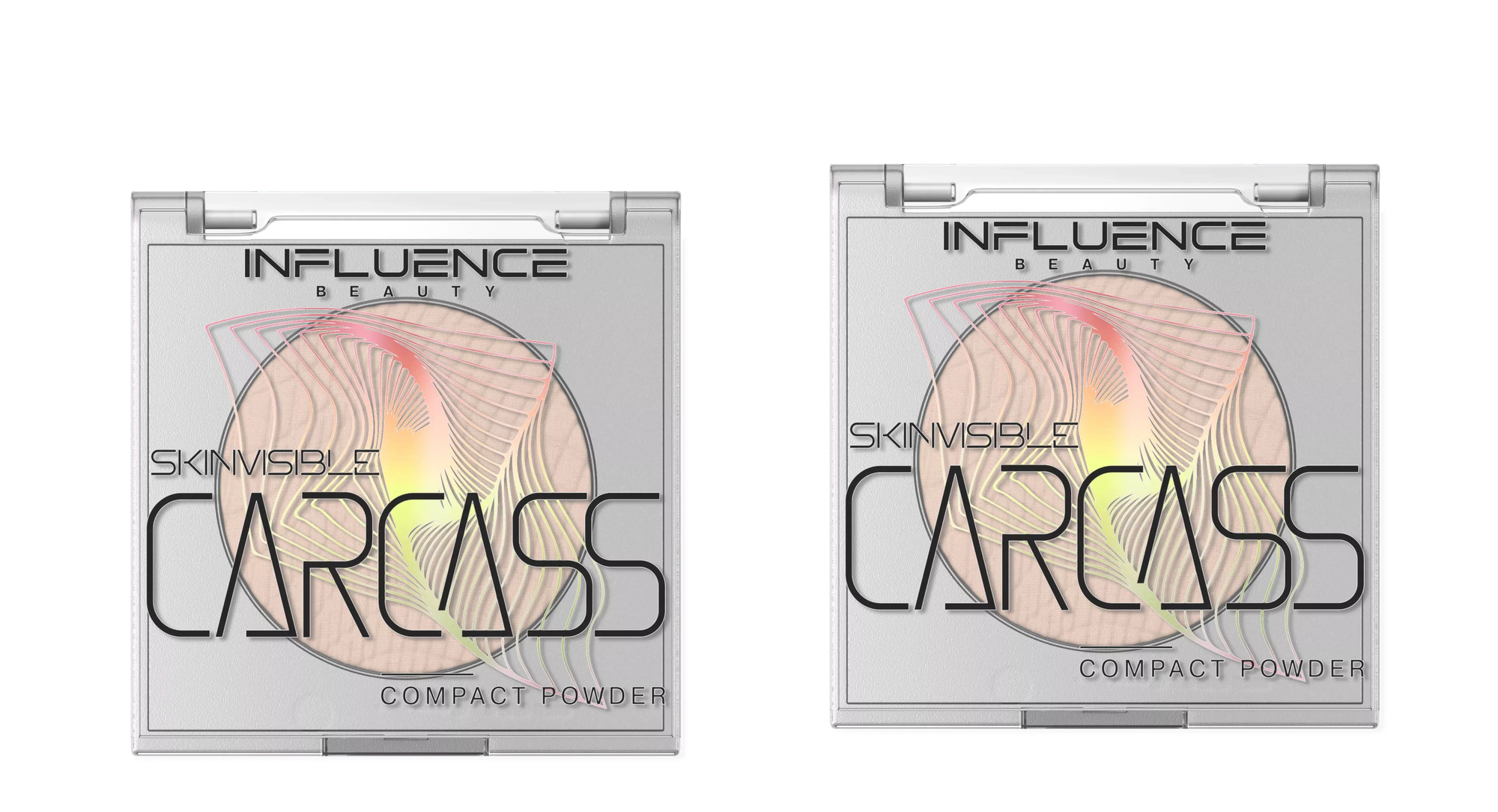 Пудра компактная легкая Influence Beauty Skinvisible Сarcass т.02 4,2 г 2 шт