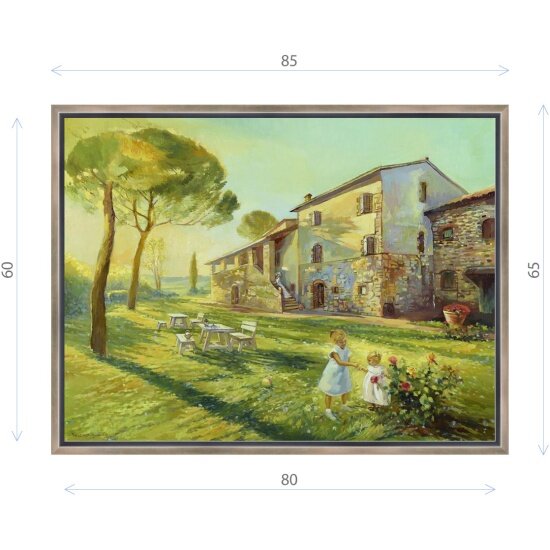 Картина Декор Депо Ксении Черномор Морморайя. Тоскана Матовый холст в раме 65х85 см