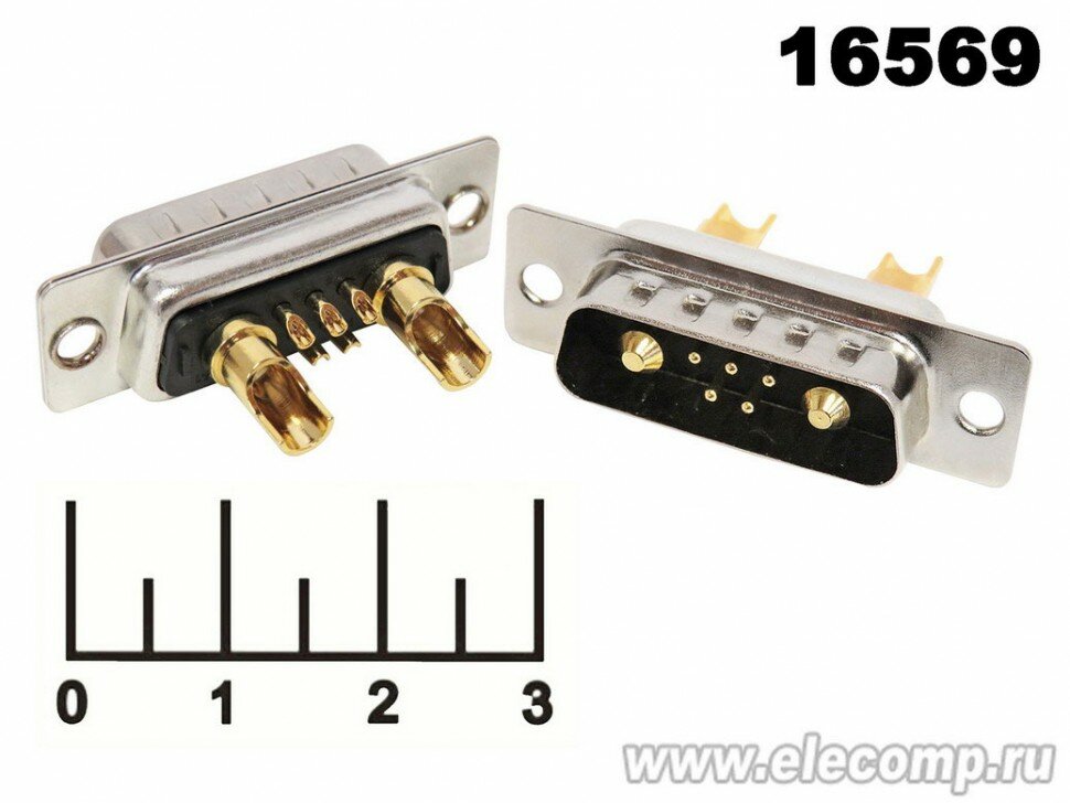 Разъем D-SUB штекер 7pin (5+2pin) 7W2
