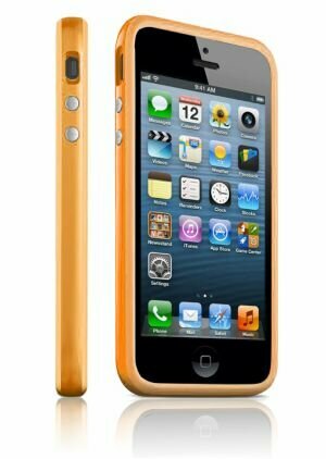 Бампер для iPhone 5 / 5S / SE, желтый, силикон