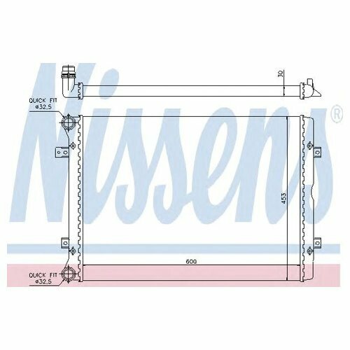 Основной радиатор (двигателя) Nissens 65014 для Ford Galaxy; SEAT Alhambra; VW Sharan