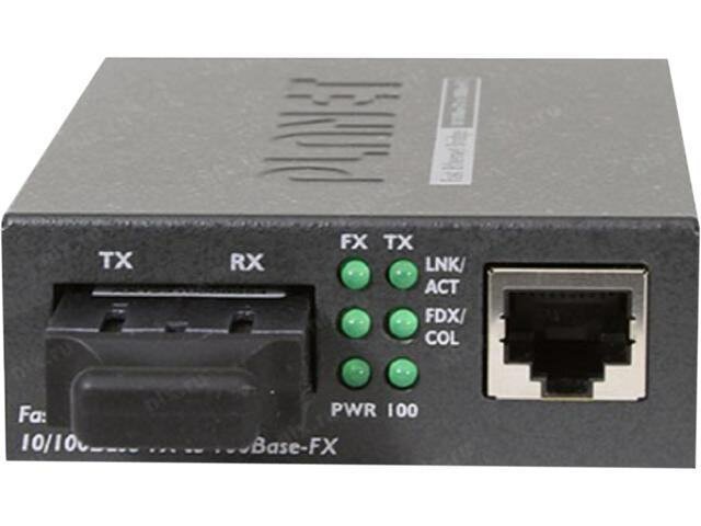 PLANET Technology Corporation FT-802S15 10/100TX -100Base-FX (SC) Single Mode Bridge Fiber Converter - 15KM, LFPT