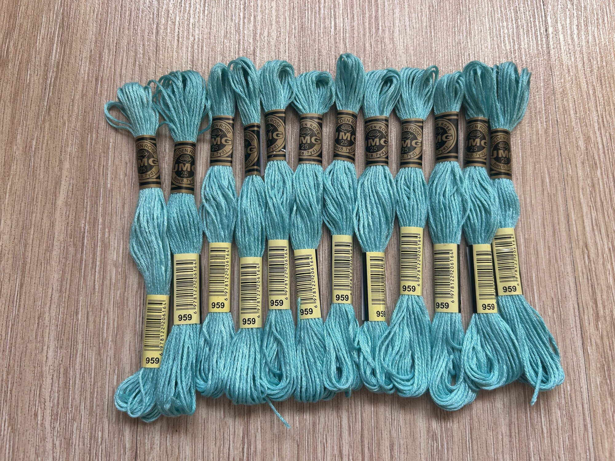 Нитки для вышивания JMC мулине (150-3866) 100% полиэфир 12 штук x 8 м