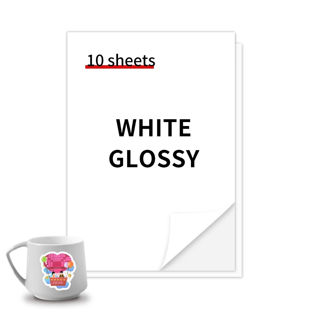 10 листов виниловая наклейка для печати, бумага A4, глянцевая самоклеящаяся бумага для струйного принтера для струйного принтера, наклейки «сделай сам», подарочные поделки