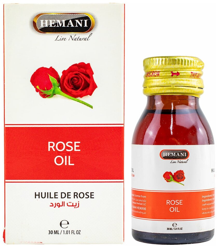 Масло розы Hemani - Rose Oil, 30 мл, Пакистан