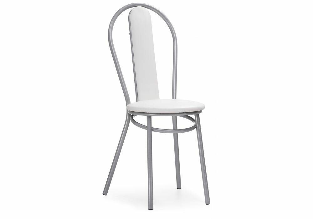 Стул Lamniel woodville белый, экокожа, металл, мягкое сиденье, без подлокотников