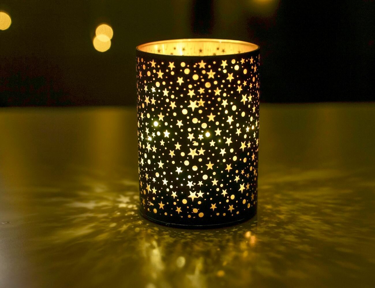 Декоративный светильник стеллата, стекло, тёплые белые LED-огни, 12 см, батарейки, Koopman International ABR715440