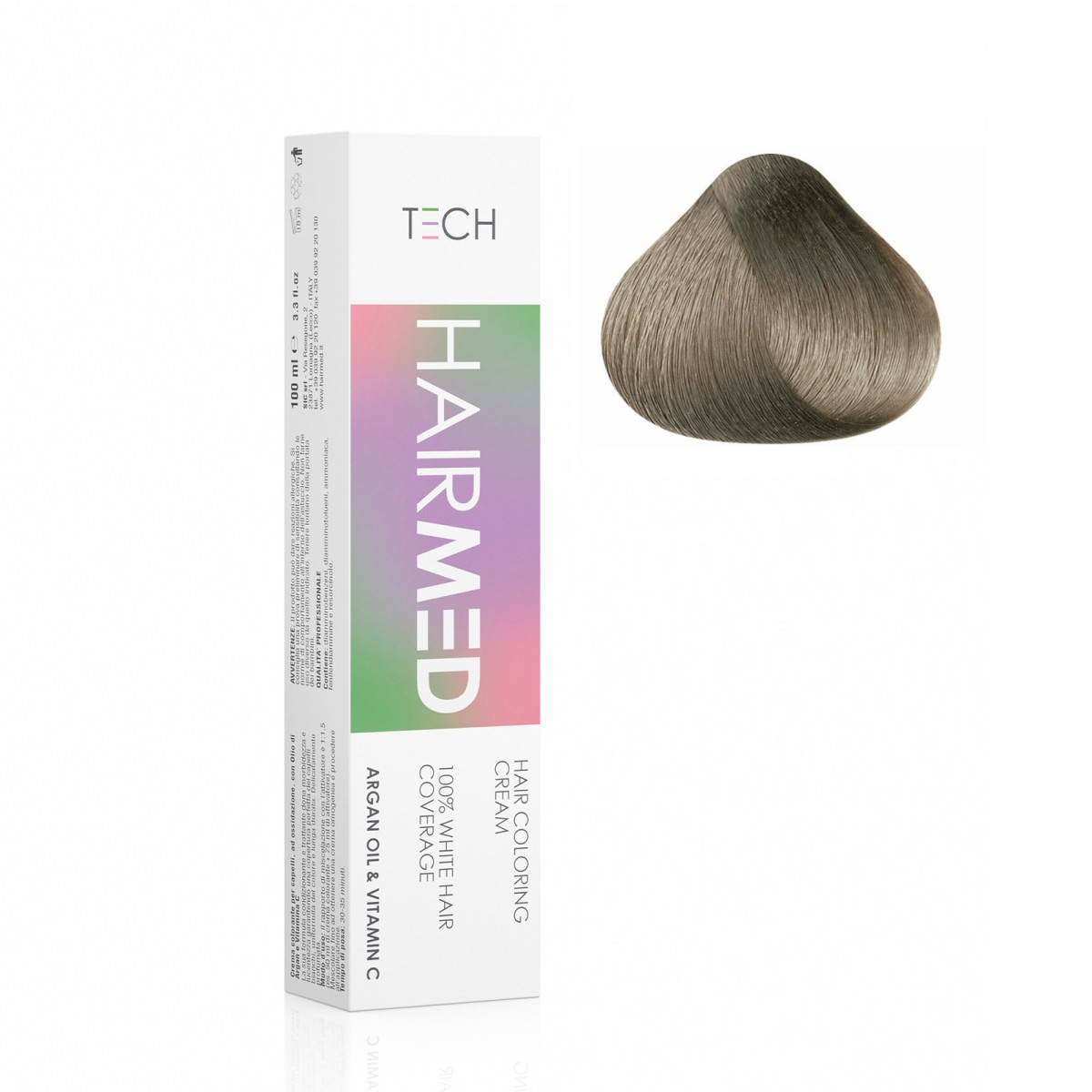 Перманентная крем-краска для волос Hairmed 8/1 Светло-русый Пепельный 100 мл