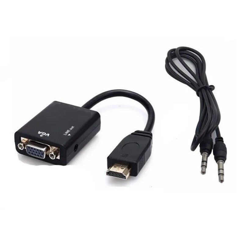 Конвертер с HDMI (M) на VGA с аудио выходом / HDMI (M) to VGA+Audio converter