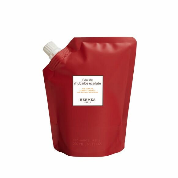 Hermes Гель Eau de Rhubarbe Ecarlate для волос и тела, в пакете, 200мл