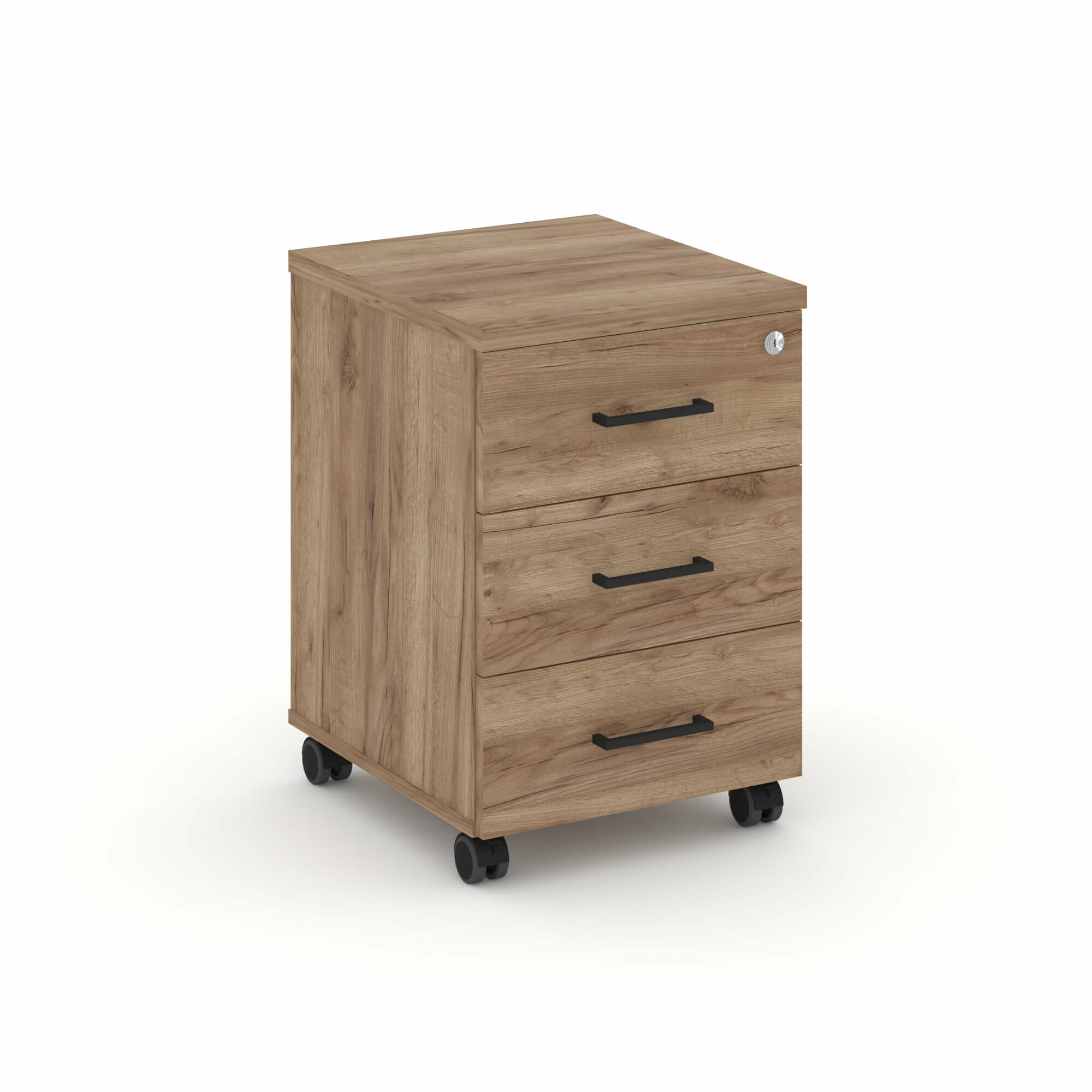 Тумба мобильная 3 ящика Стайл Проджект/Style Project Riva SN. TM-002 Дуб Табак 416*460*611