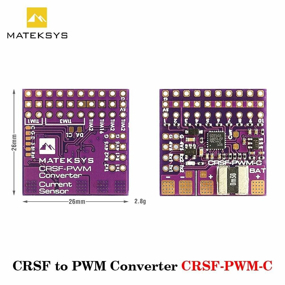MATEKSYS CRSF-PWM Конвертер для TBS Crossfire Nano RX SE CRSF-PWM-C
