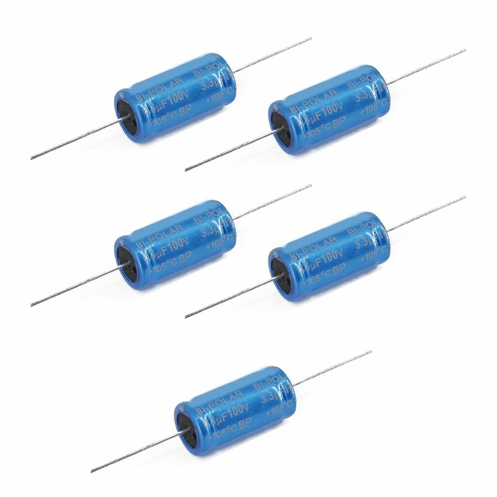 5pcs/set 100v конденсаторы для динамиков среднего уровня и твитера, - 3.3uf