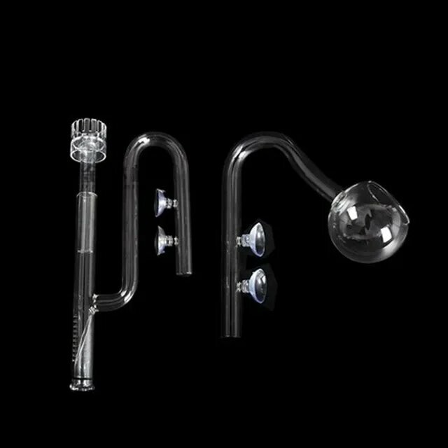 ADA стеклянная труба-Лилия 13/17 мм Черный, 13MM, Model C