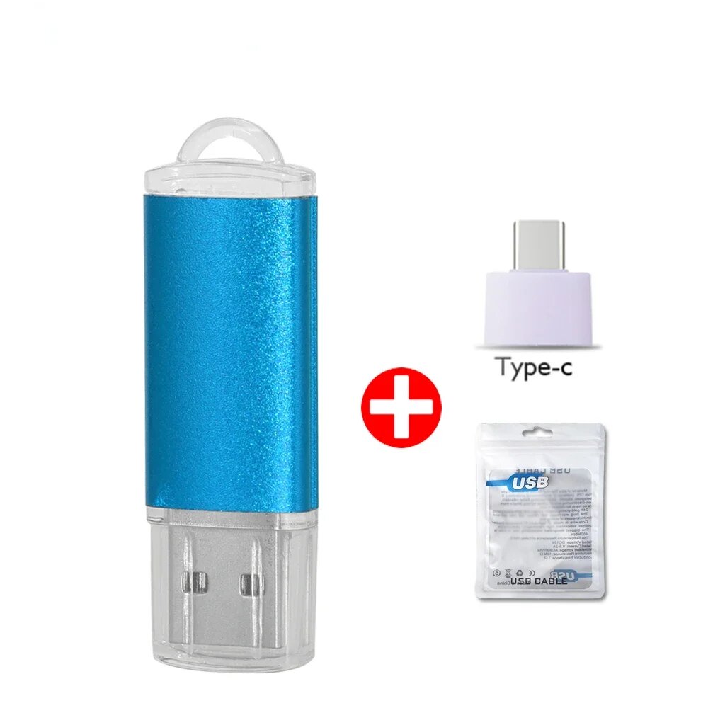 KAWEIDA флешка 8ГБ Light Blue, мини USB-накопитель