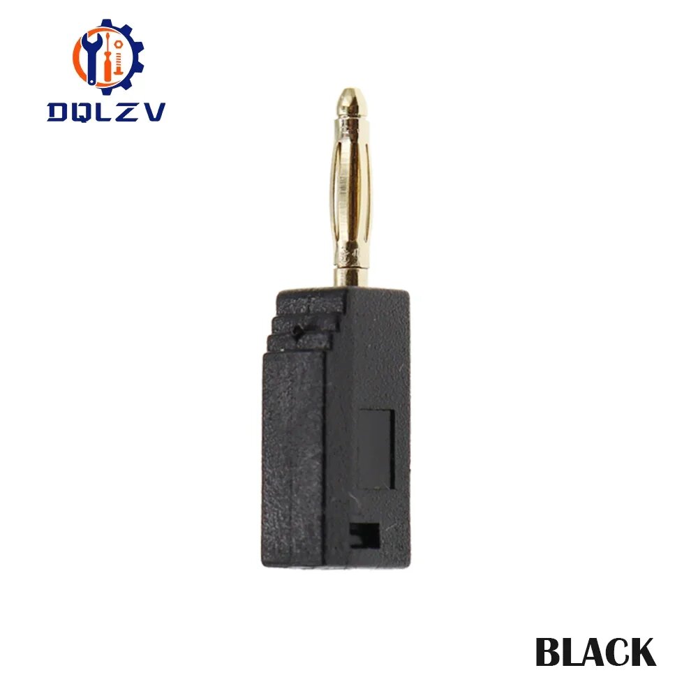Штекер 2 мм черный DQLZV, 15шт