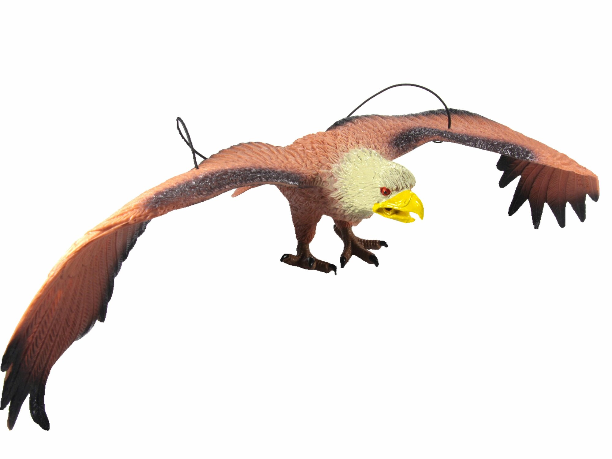 Фигурка игрушка птица с пищалкой на резинке Орел, коричневый, 27 см